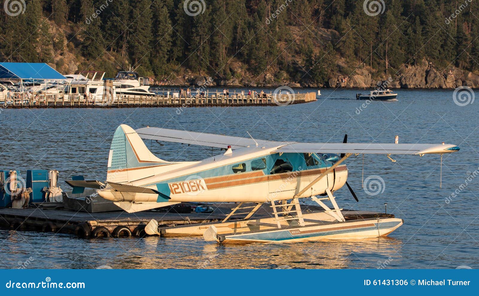 Commercial Seaplane At Lake. Small And Sport Aircraft. General Aviation ...