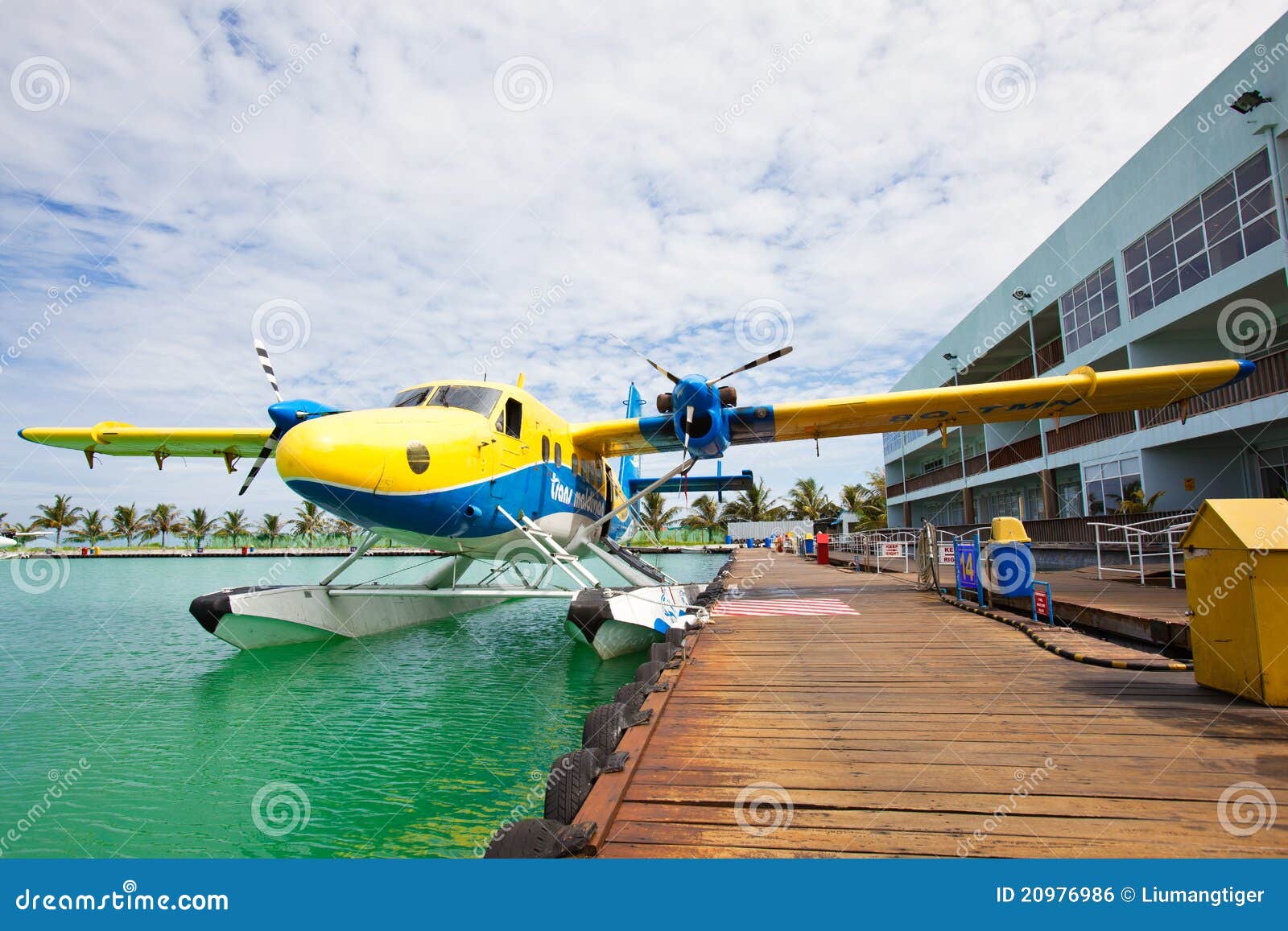 Seaplane ready for serve editorial photo. Image of transportation ...