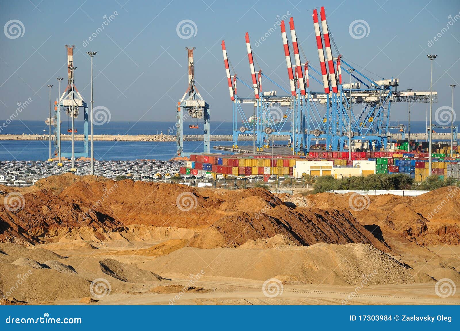 Seaport of Ashdod. Israel. stock photo. Image of huge - 17303984
