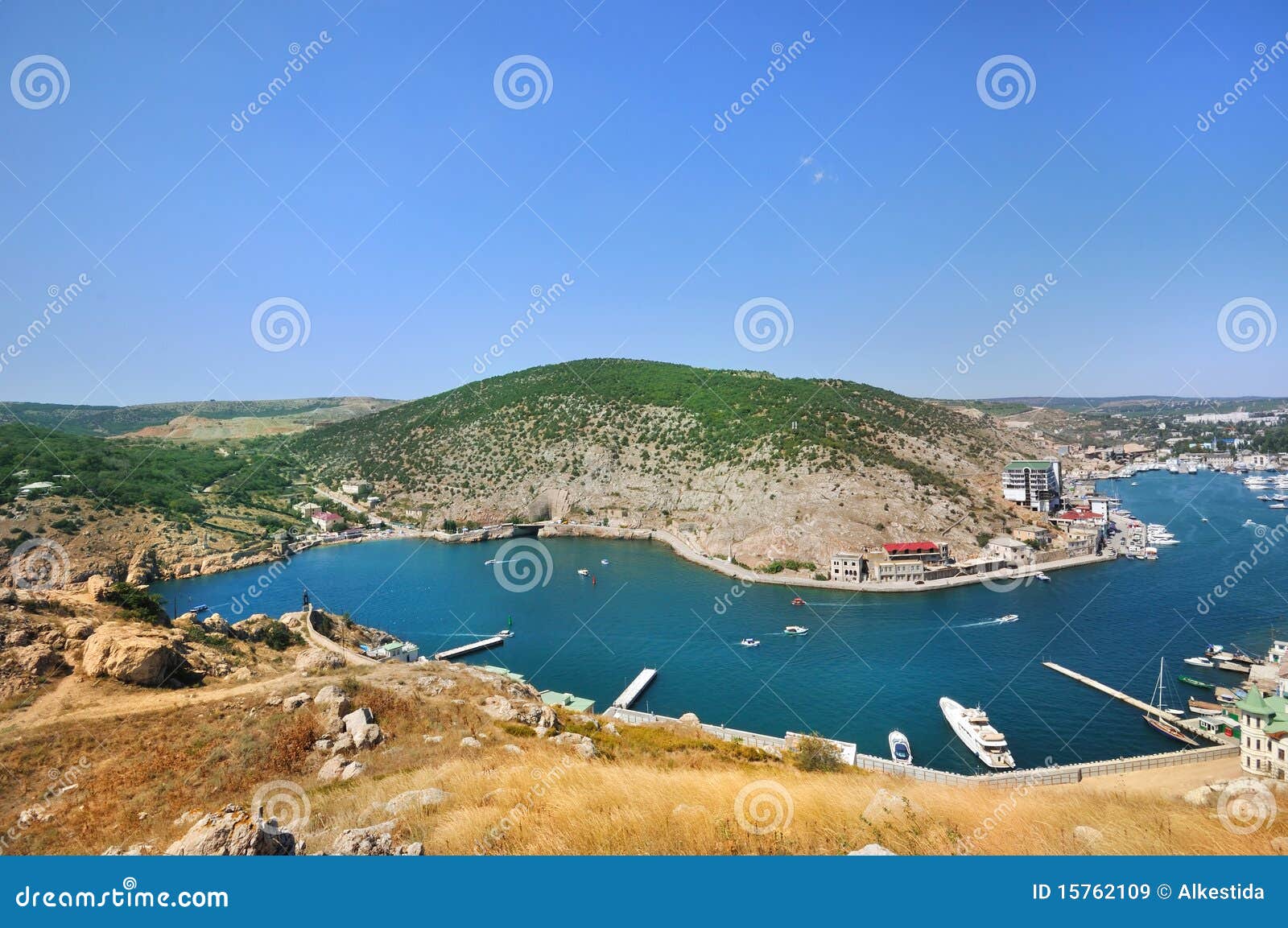 Seaport Balaklava Crimea, in the Autumn Stock Image - Image of scenics ...