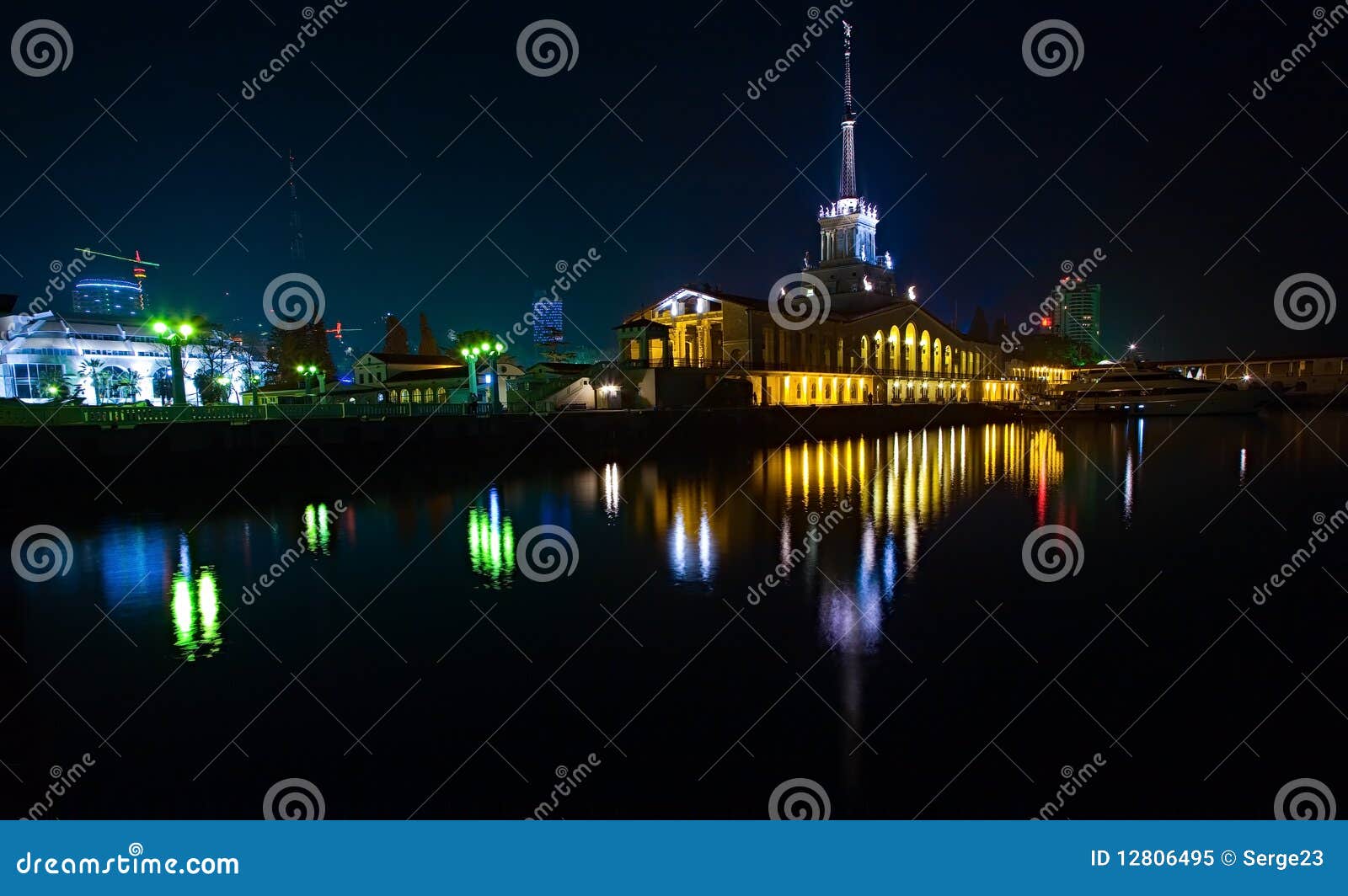 Seaport of a city of Sochi stock image. Image of scene - 12806495