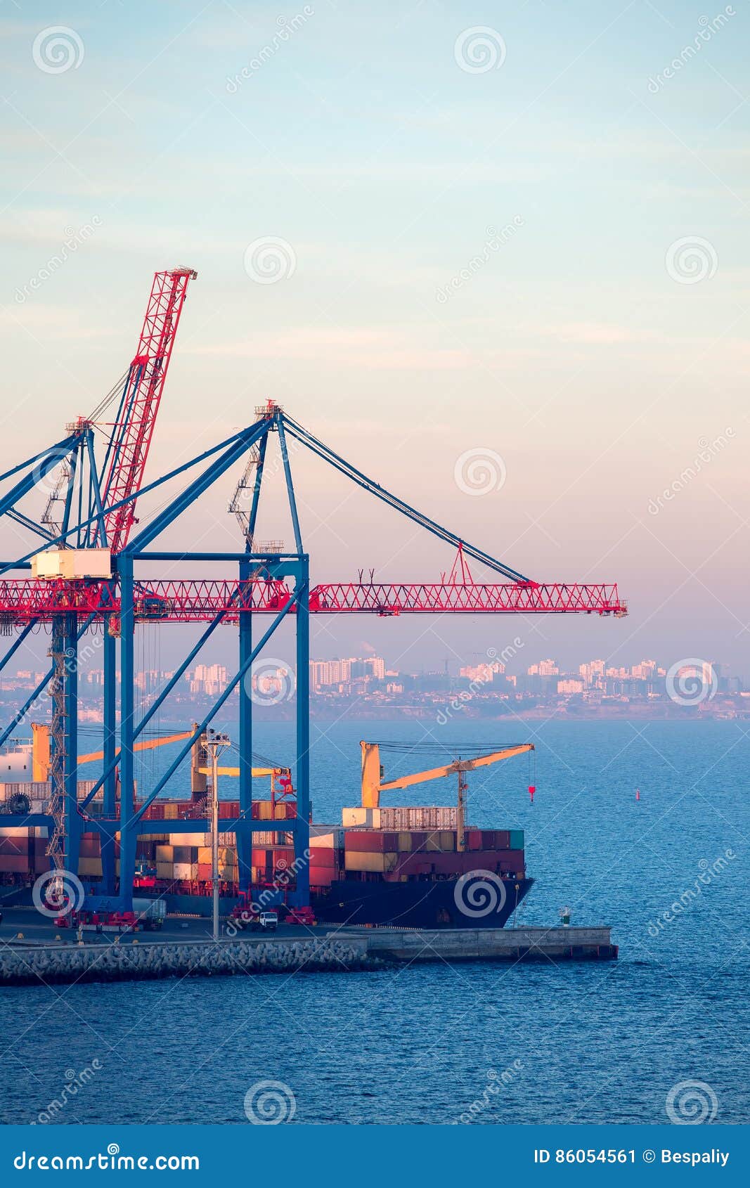 The Seaport, Freighter Costs on Loading. Stock Image - Image of heavy ...