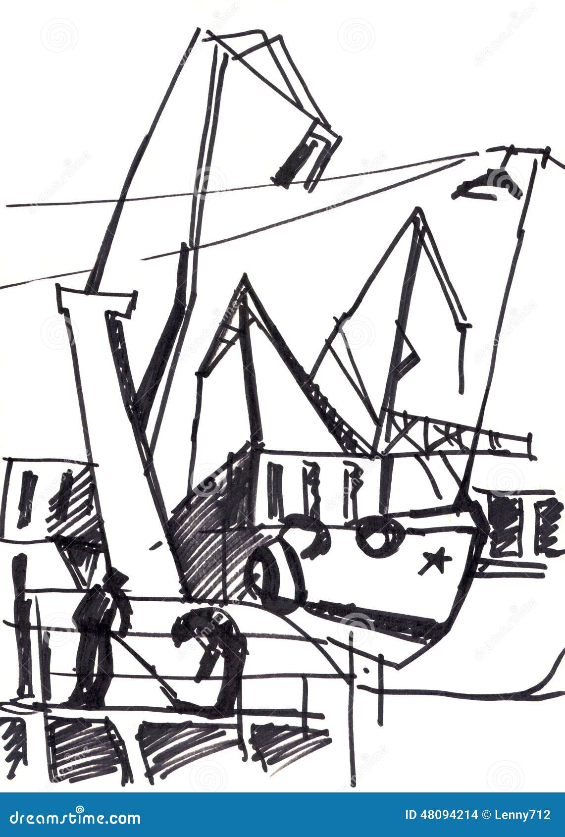 Seaport Sketch Stock Illustrations – 287 Seaport Sketch Stock ...