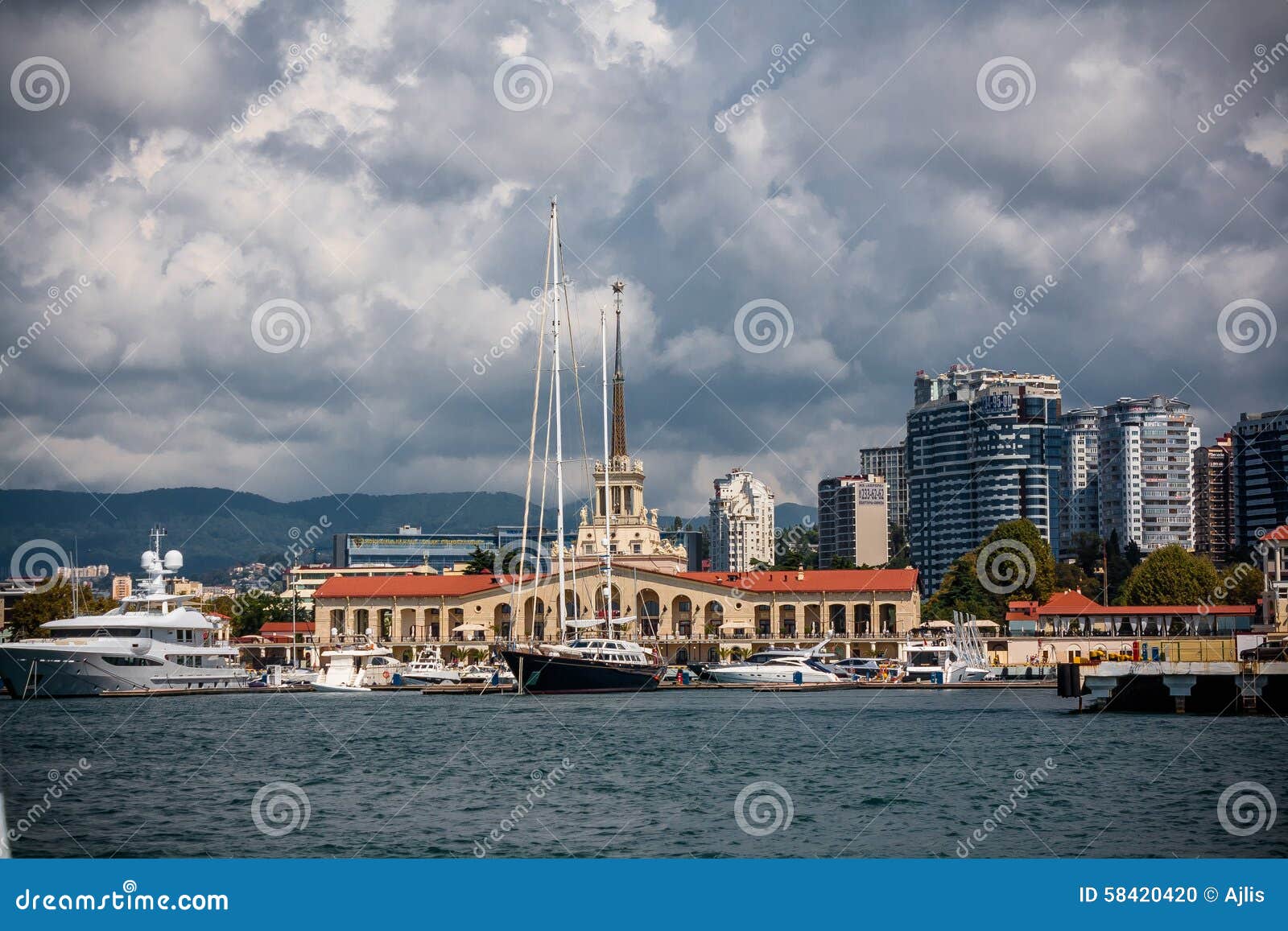 Beautiful Bay And Seaport. Stock Photography | CartoonDealer.com #158930768