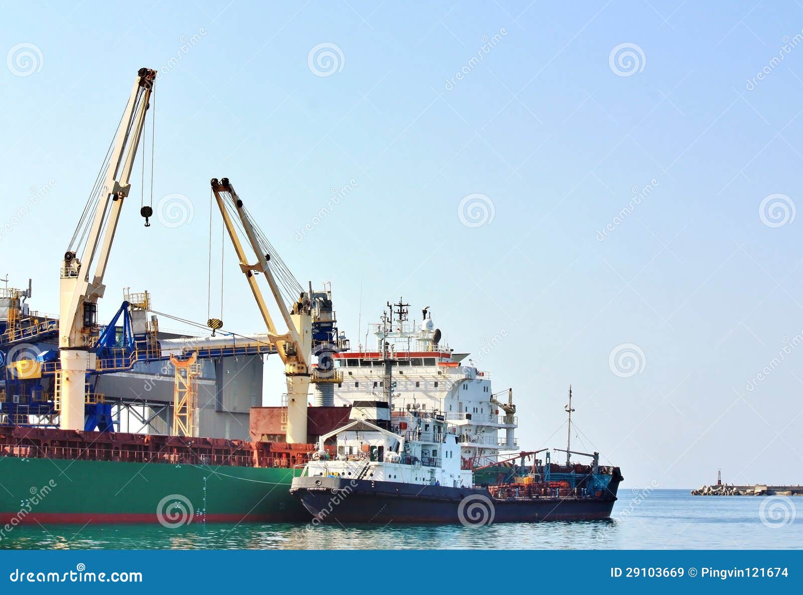 Seaport terminal stock image. Image of cargo, place, commerce - 29103669