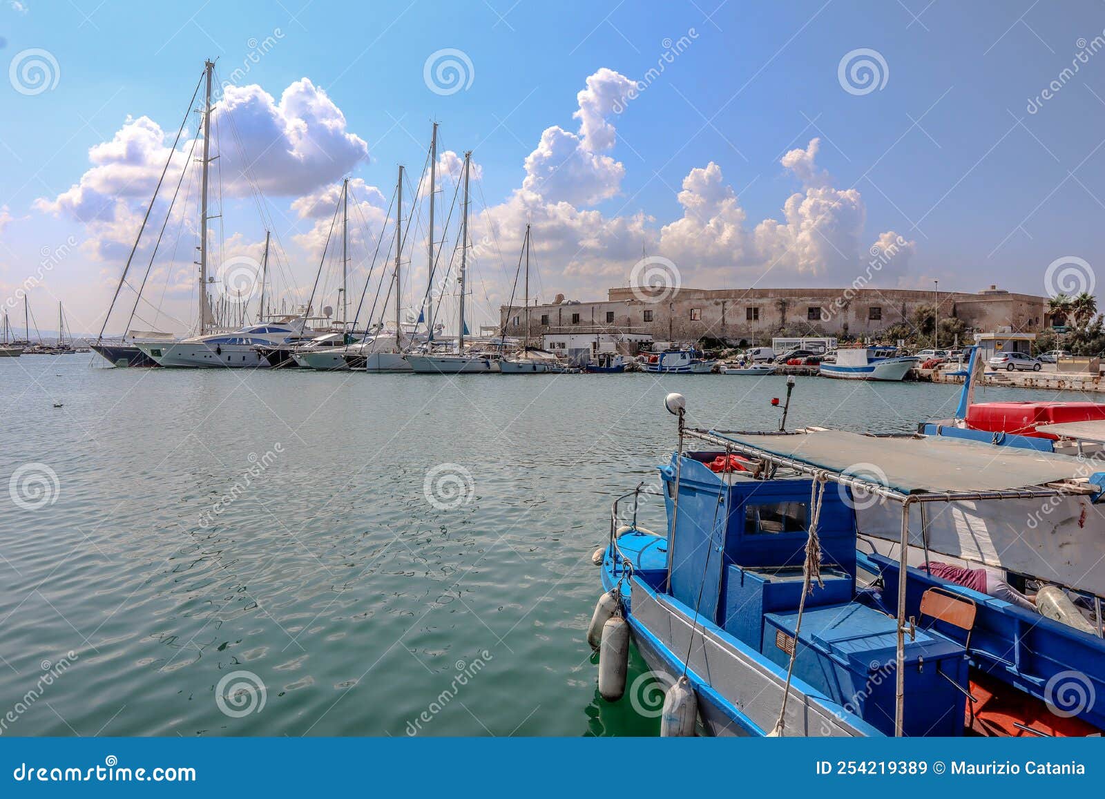Beautiful Seaport of Trapani Sicily Stock Image - Image of point ...