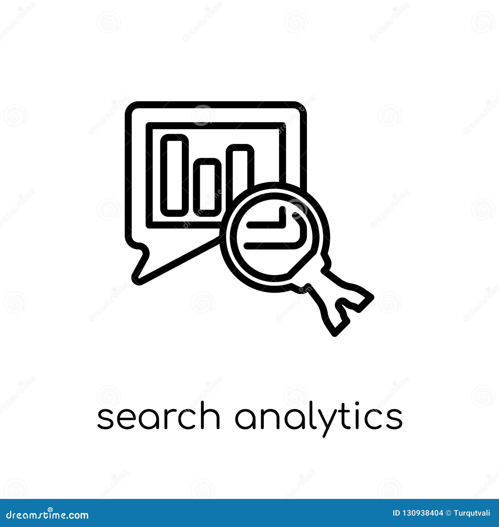 Search Analytics Icon. Trendy Modern Flat Linear Vector Search a Stock ...