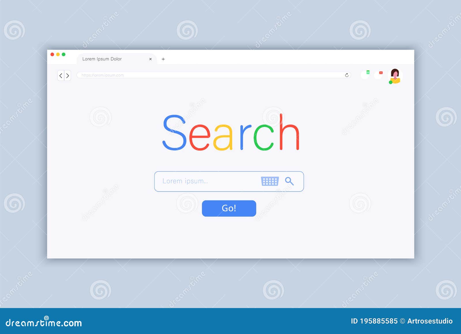 Search Application Form Web Page Design Template, Modern User Interface ...