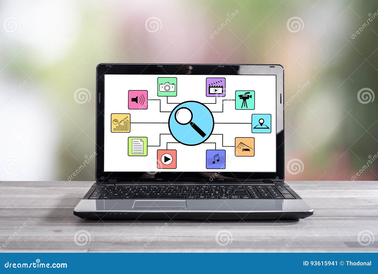 Search for Apps Concept on a Laptop Screen Stock Image - Image of ...