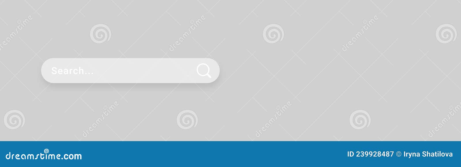 Search Bar Design Element on a Grey Background. Search Browsing ...
