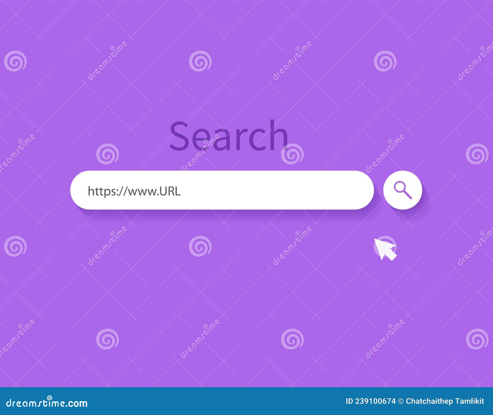 Search Bar Design Element. Search Bar for UI. Purple Background. Vector ...