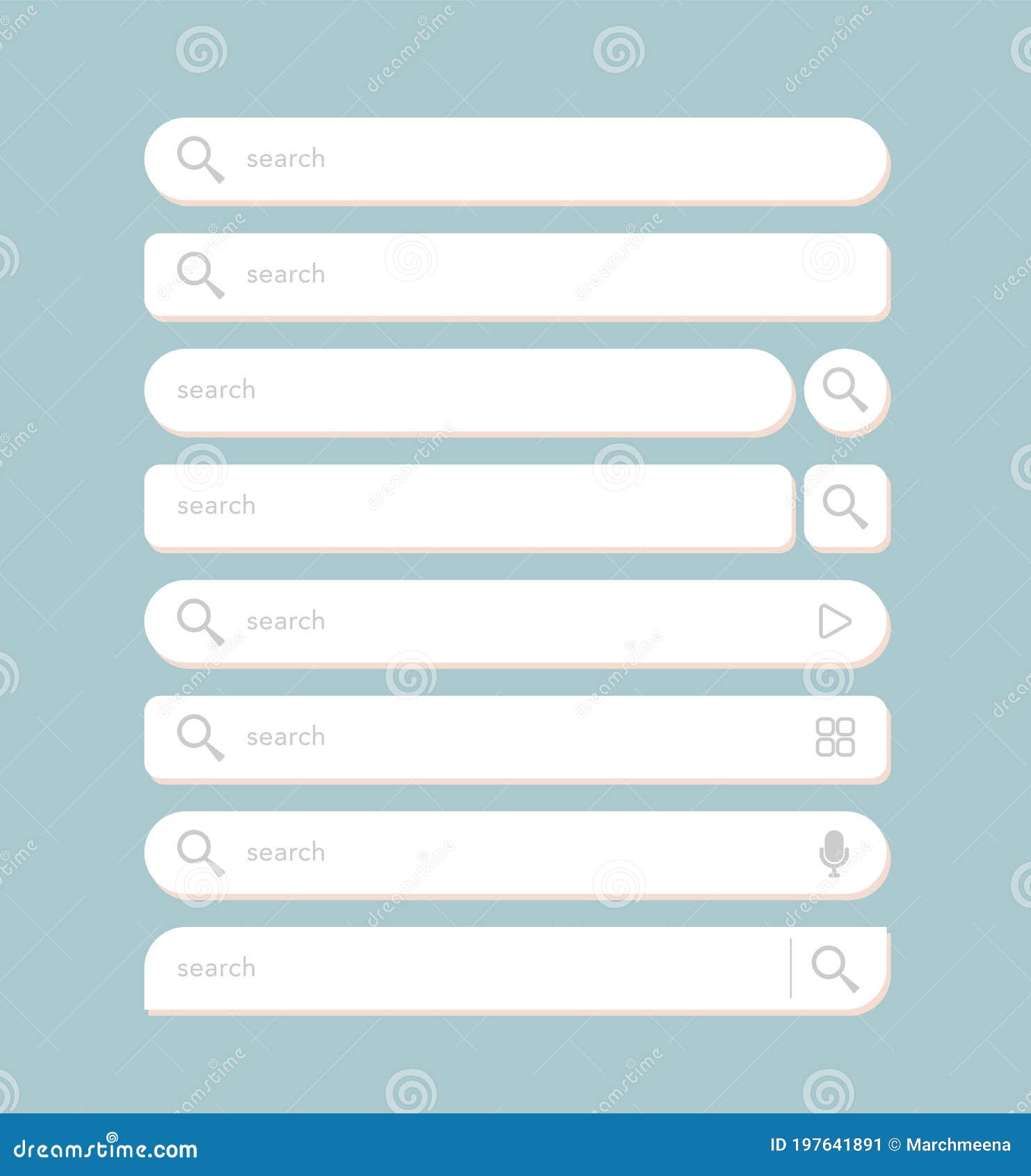 Search Bar Design for Website or Webpage User Interface UI Elements ...
