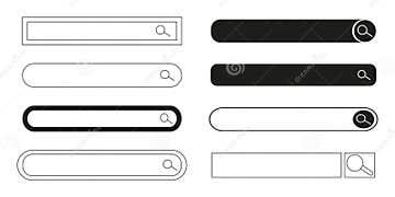 Search Bar Finder, Modern Frame Text Box, Form with Magnifier ...