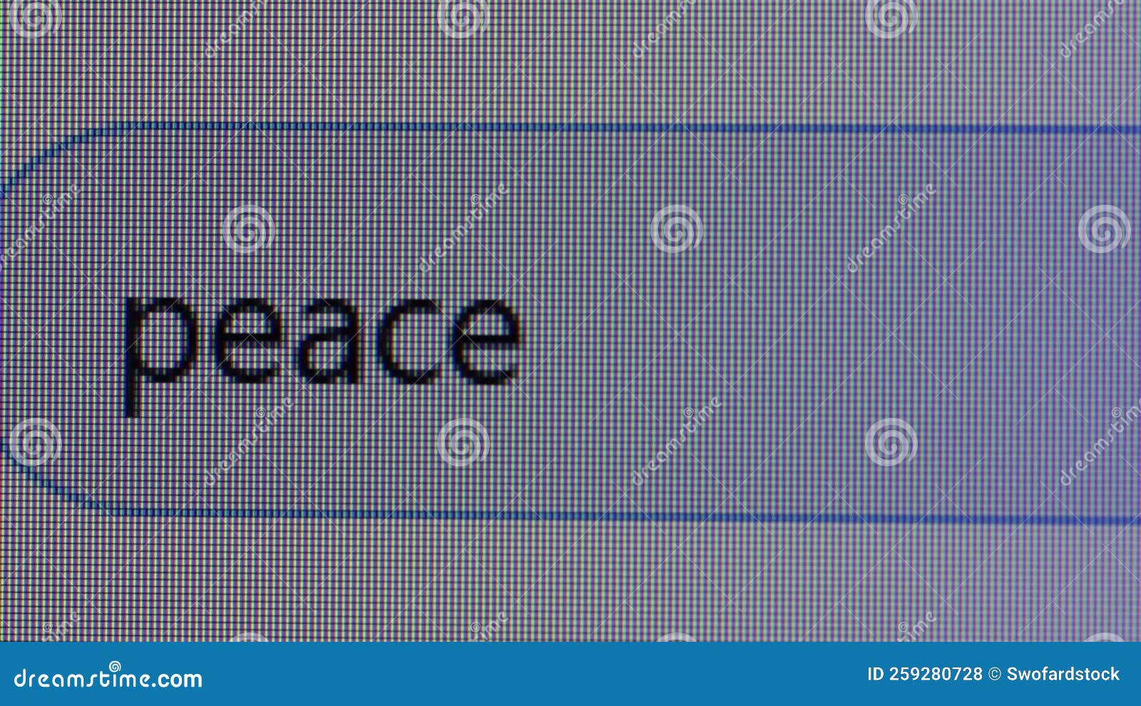 User Enters Text Query for Word Peace in Search Bar Form of Internet ...
