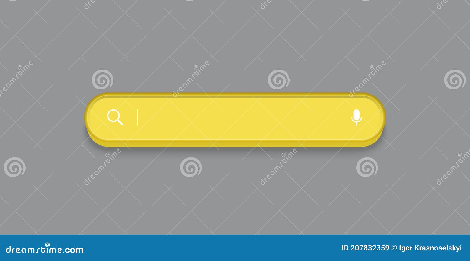 Search Bar on Grey Background. 3d Rendering. Web Search Button Concept ...