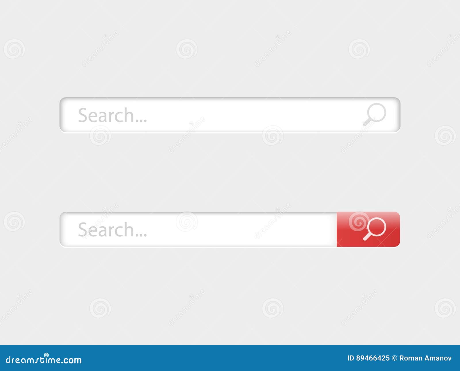 Search Bar on Grey. Vector Template for Internet Searching. Stock ...