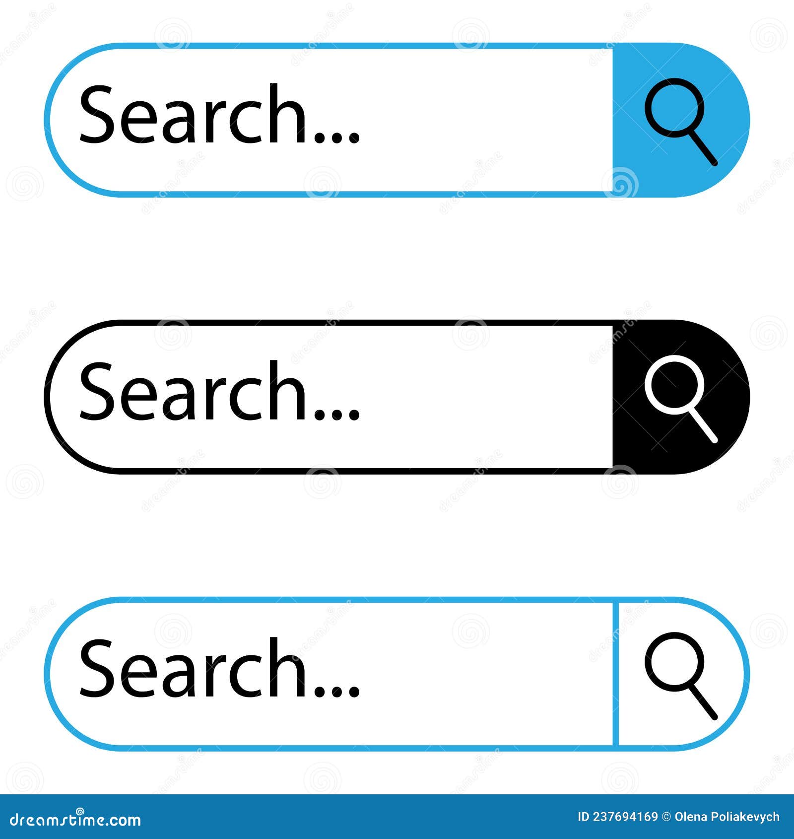 Search Bar Icon. Click Button. Text Frame. Simple Design. Technology ...