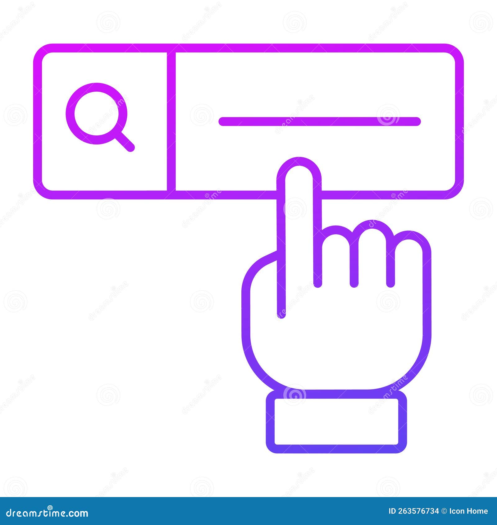 Search Bar Icon Modern Illustration Stock Vector - Illustration of ...