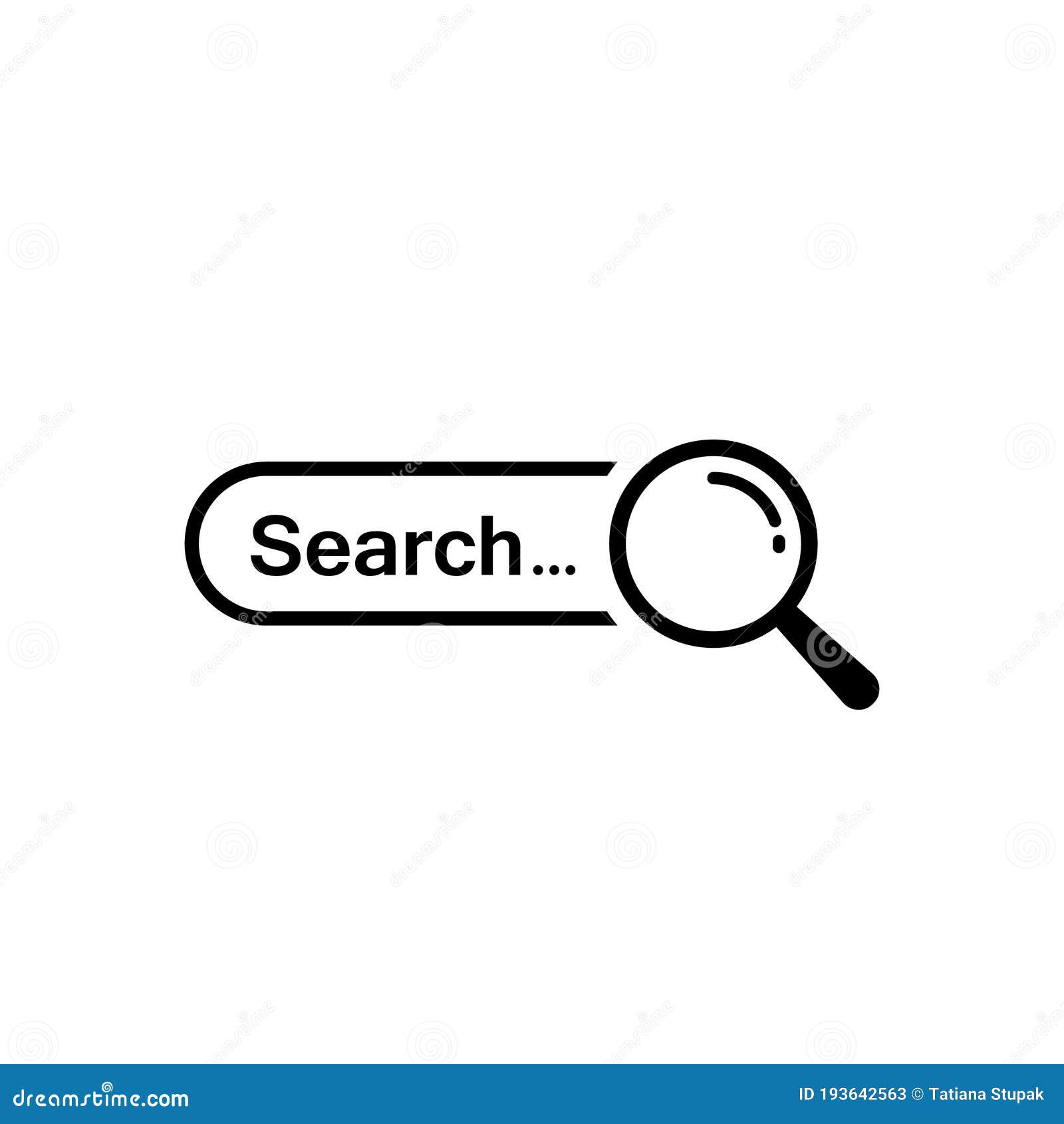 Search Bar Icon. Vector Isolated Search Symbol Stock Vector ...