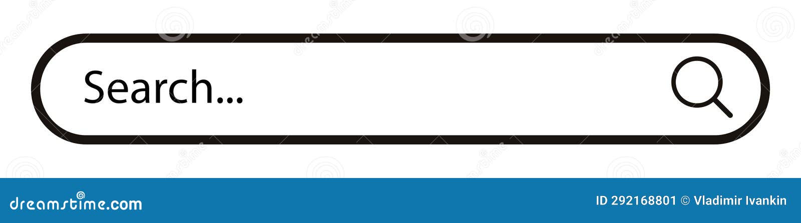 Search Bar Line Black Color Isolated Stock Illustration - Illustration ...