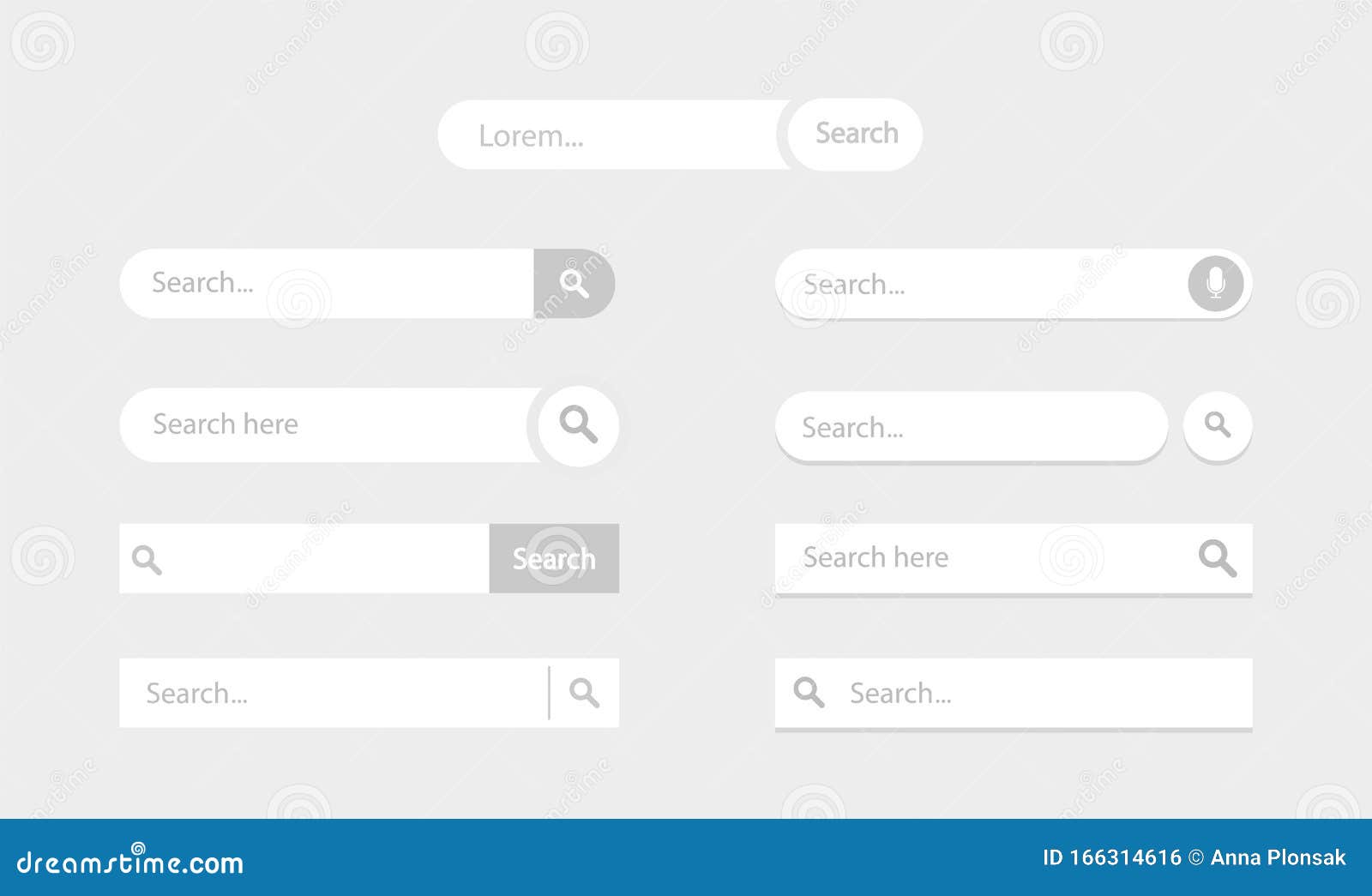 Search Bar. Set of Search Bar. Template Search Ui. Vector Illustration ...