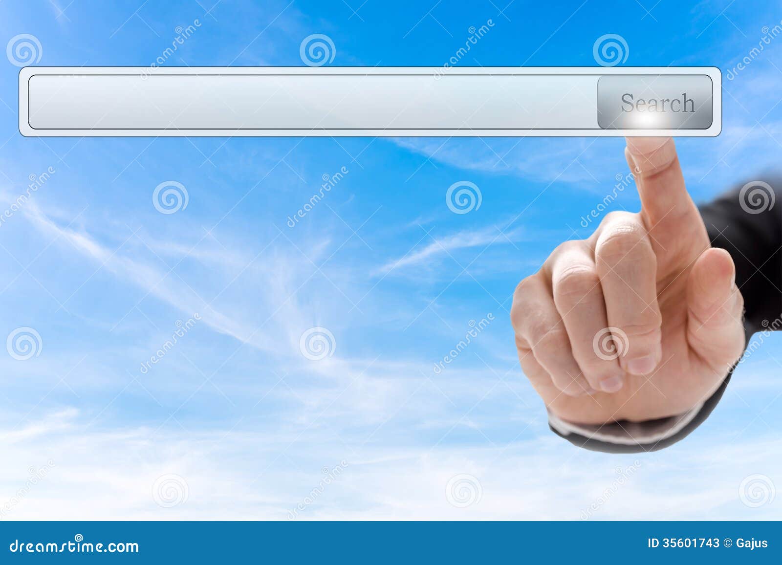 Search Bar with Sky Background Stock Image - Image of link, information ...