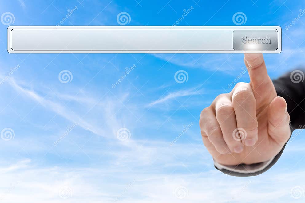 Search Bar with Sky Background Stock Image - Image of link, information ...