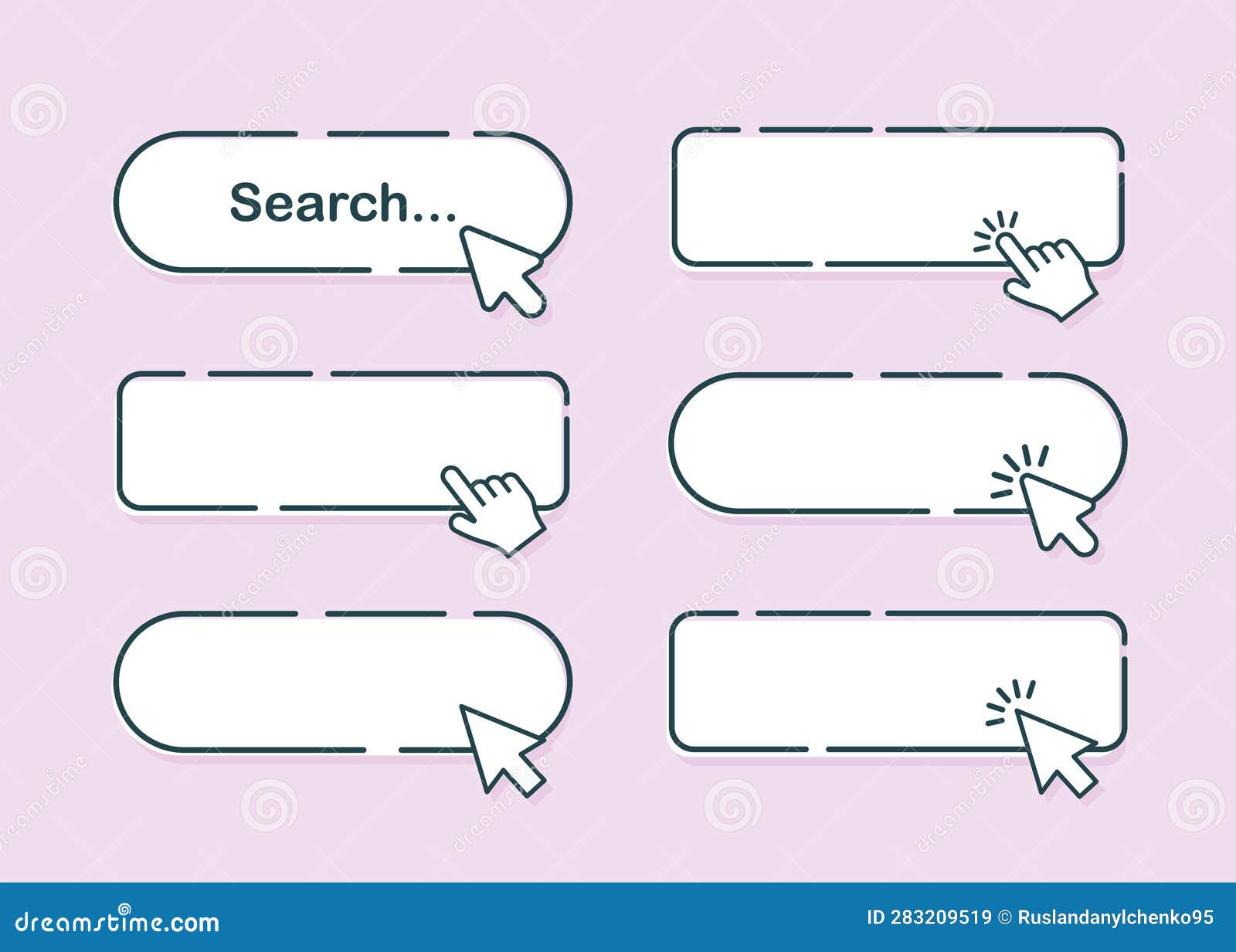 Search Bar with Suggestions for UI and Website Design on a Bright ...