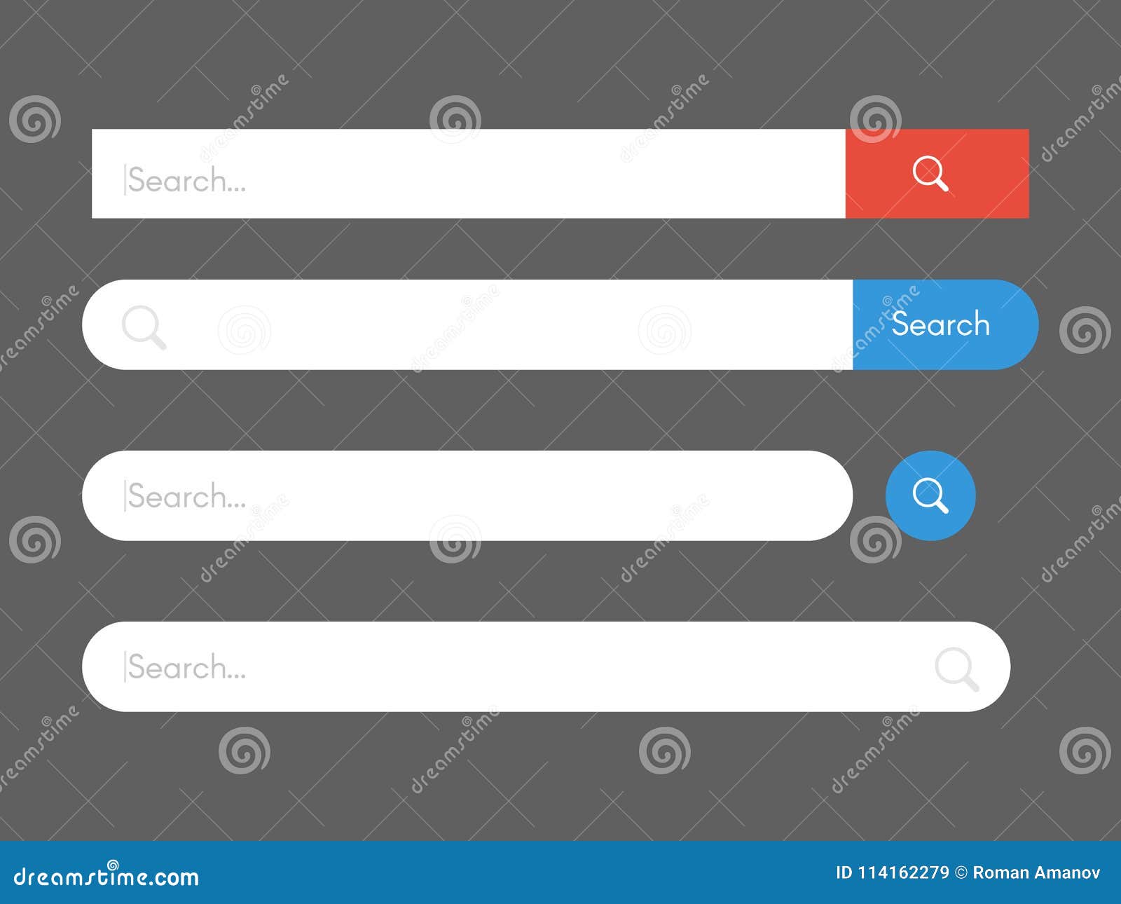 Search Bar Template. Internet Searching. Web-surfing Interface. Vector ...
