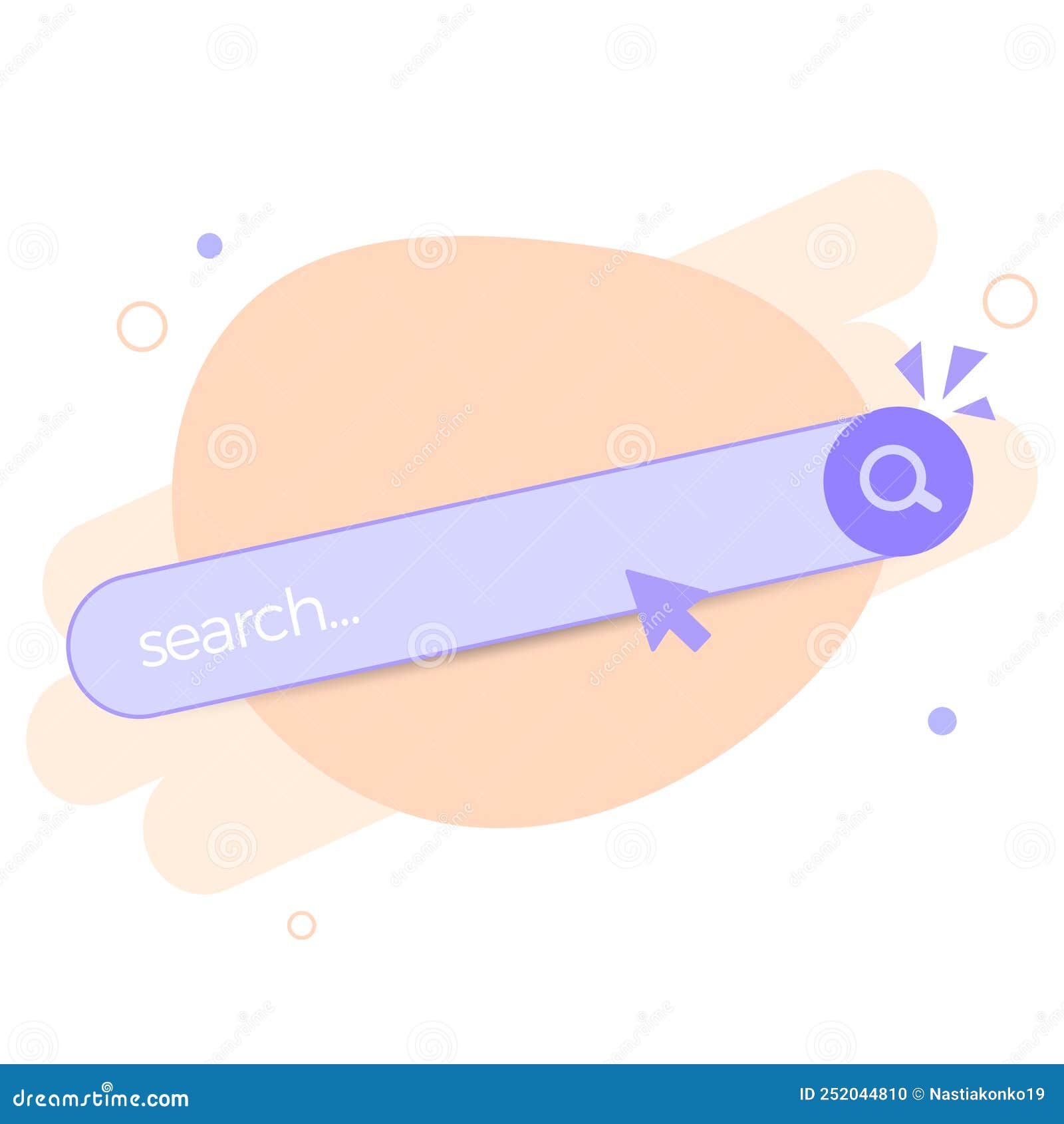 Search Bar Template for Website. Navigation Search for Browser. Arrow ...
