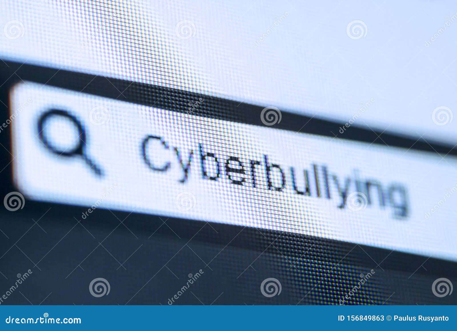 Search Bar with Typed Cyberbullying Word Stock Image - Image of ...
