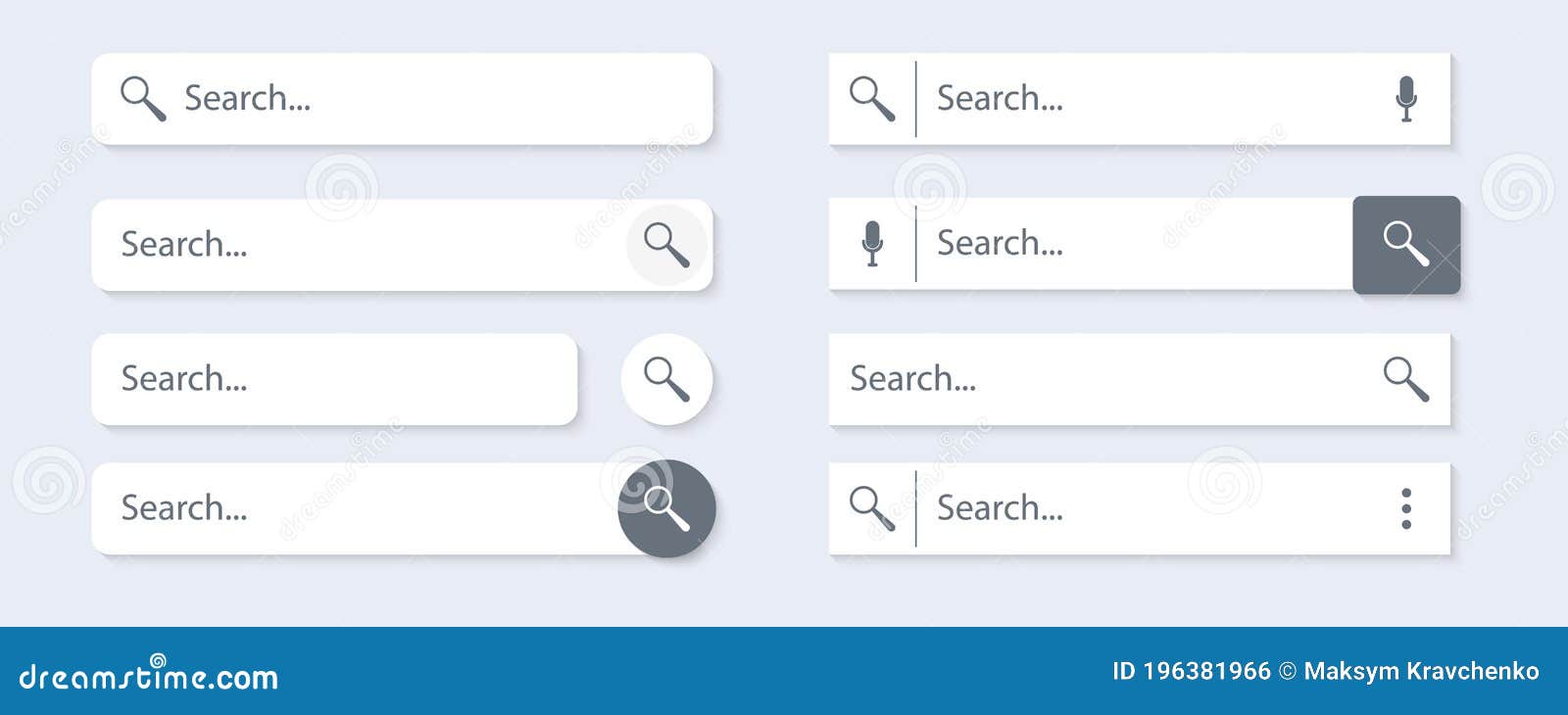Search Bar For Ui Design And Web Site Search Address And Navigation Bar Icon Stock Vector