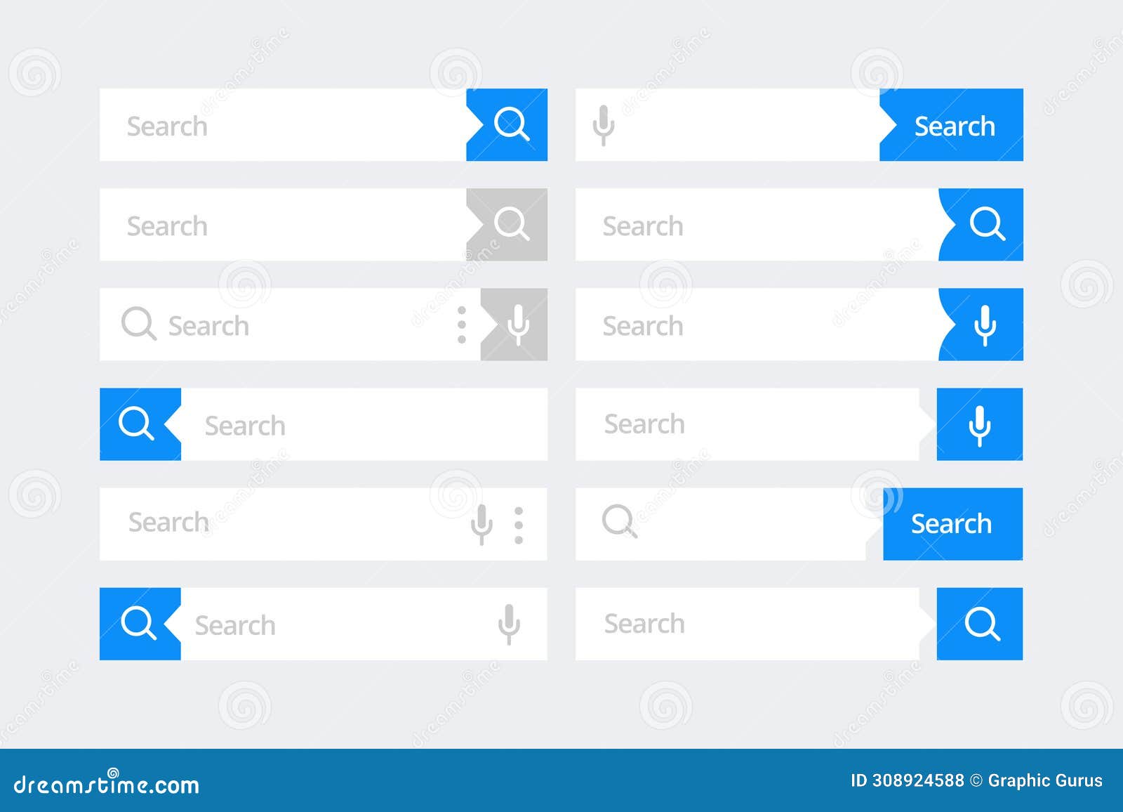 Search Bar for Ui. Set of Search Engine Box User Interface Stock Vector ...