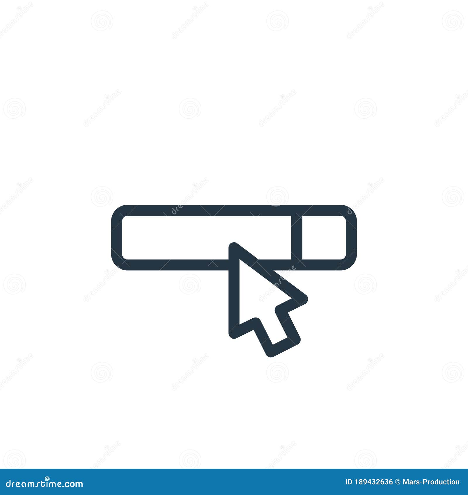 Search Bar Vector Icon Isolated on White Background. Outline, Thin Line ...