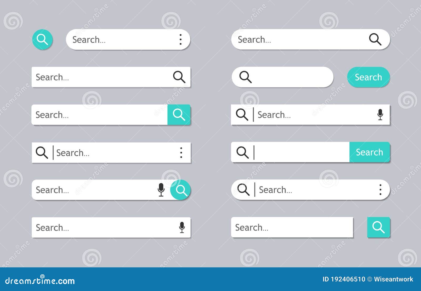 Search Bar. Web Box with Buttons for Search in Internet. Website Icon ...