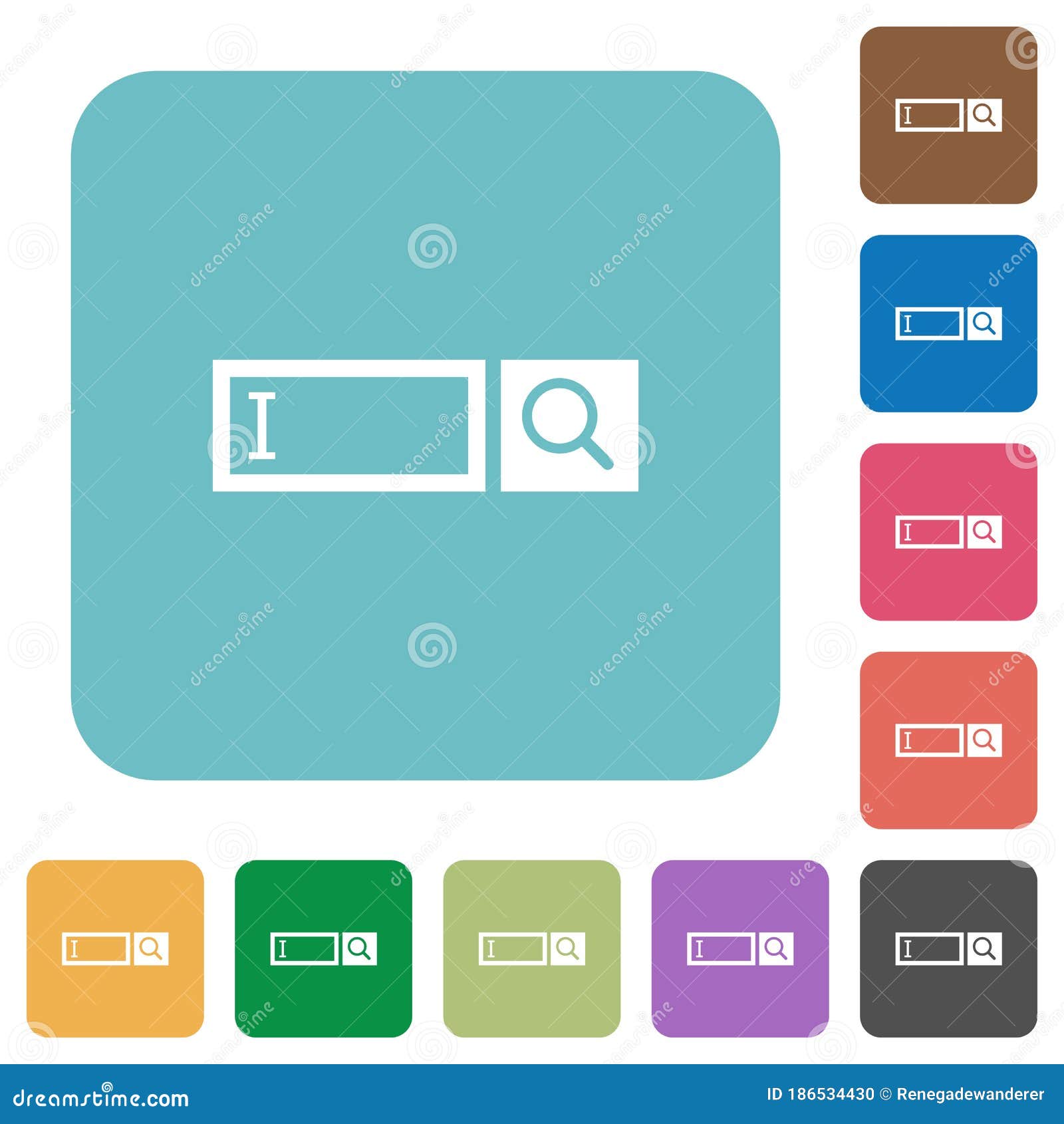Search box flat icons stock vector. Illustration of internet - 186534430