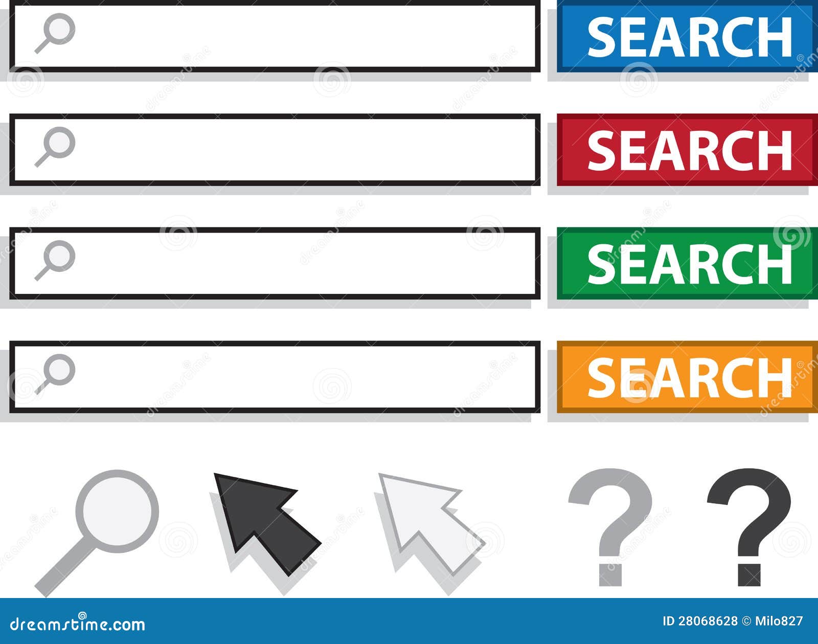 Search Boxes stock vector. Illustration of isolated, green - 28068628