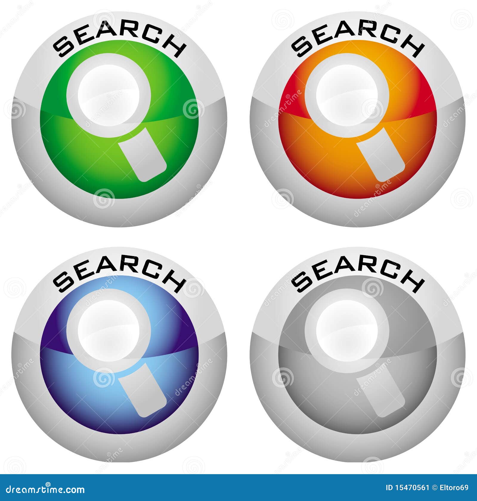 Search button stock vector. Illustration of search, connection - 15470561