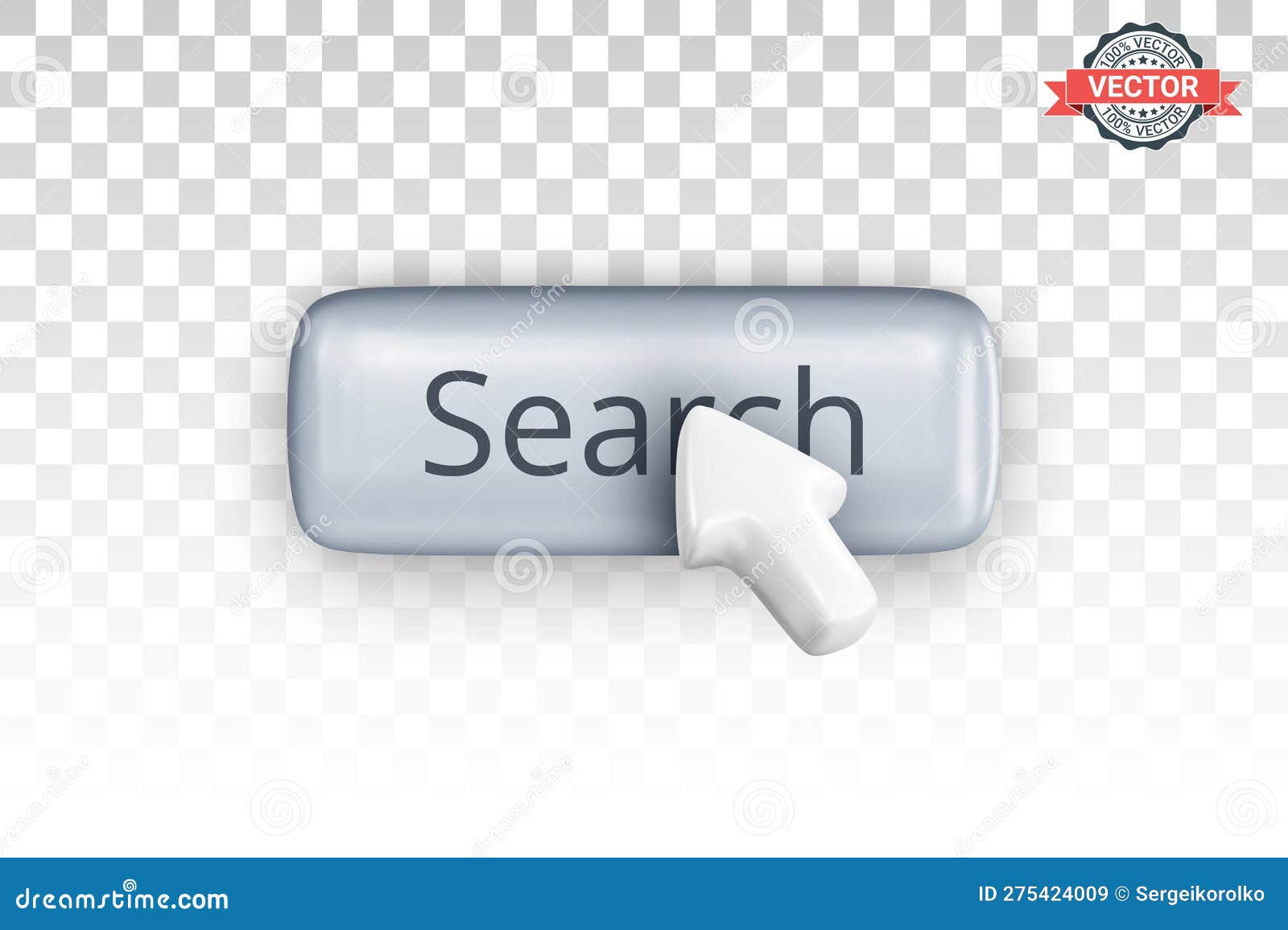 Search Button And Mouse Pointer Or Arrow Cursor Icon Graphical User