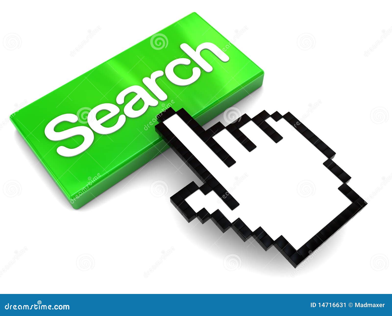Search button push stock illustration. Illustration of agreement - 14716631