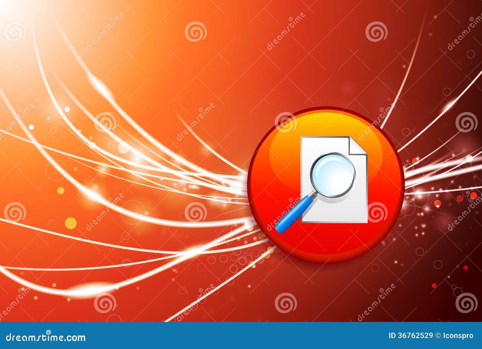 Search Button on Red Abstract Light Background Stock Illustration ...