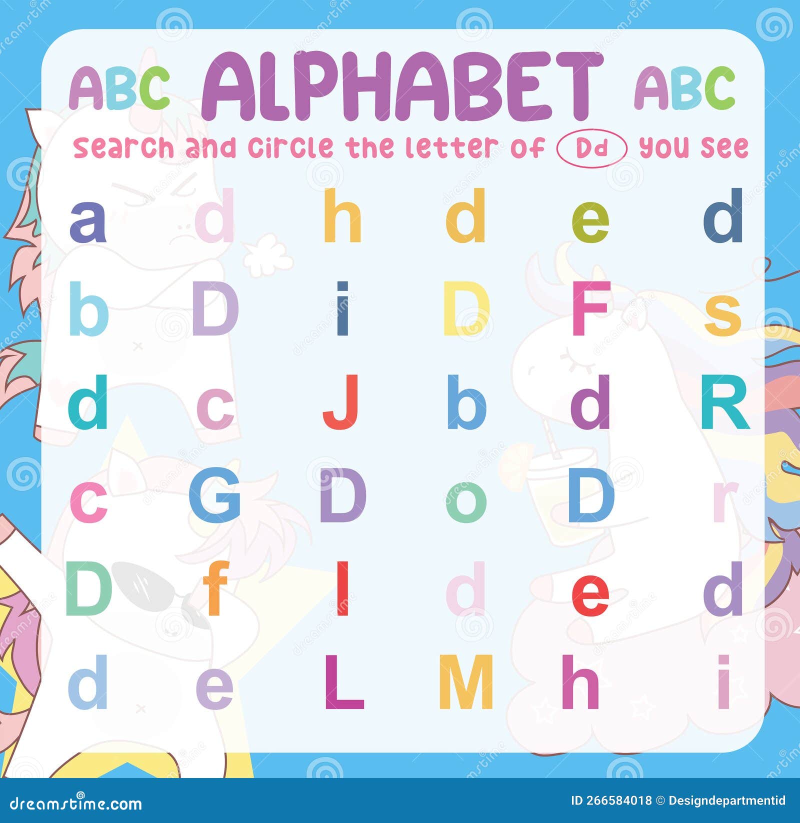 Search and Circle the Uppercase and Lowercase of the D Letter on the ...