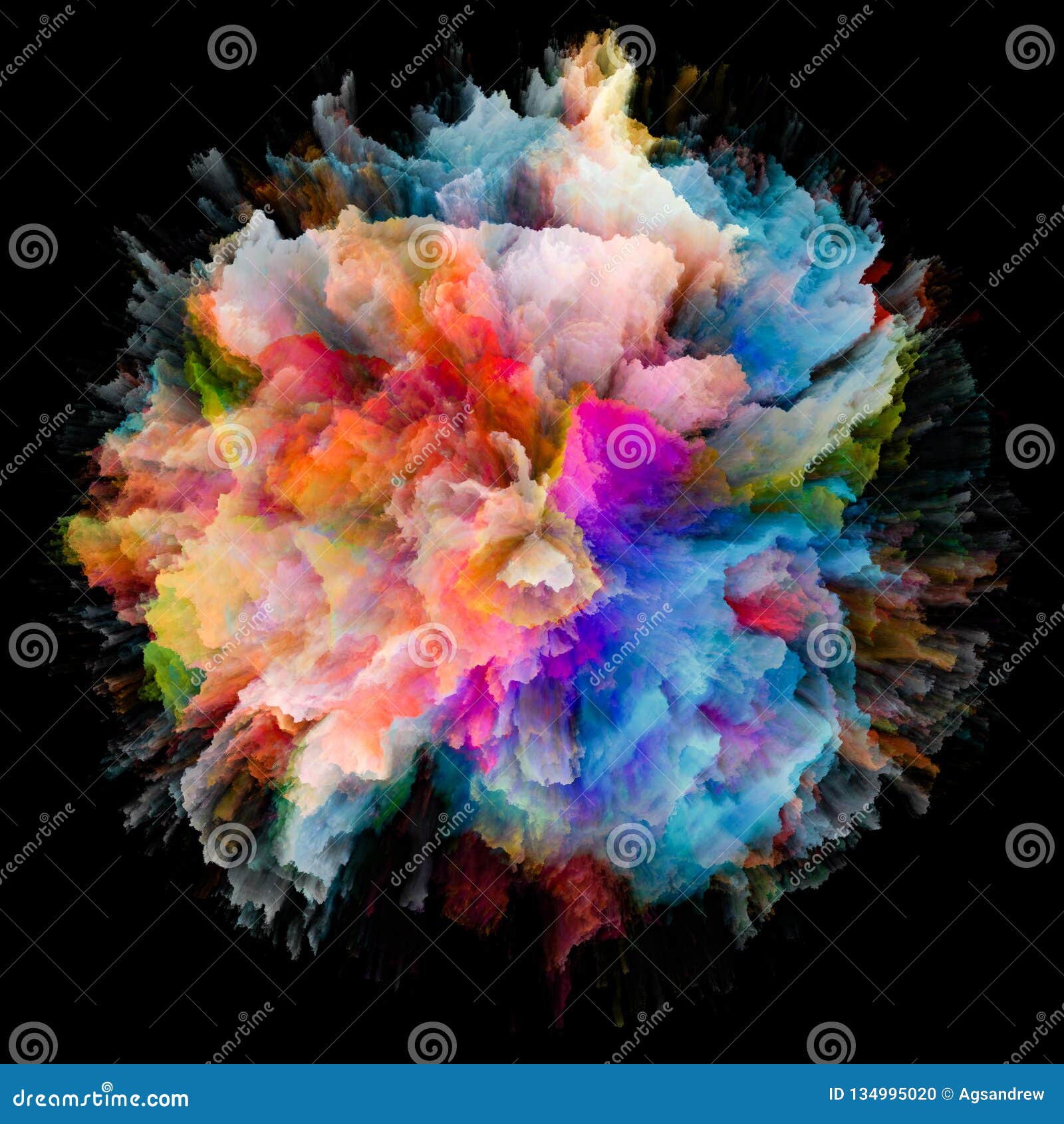 In Search of Color Splash Explosion Stock Illustration - Illustration ...