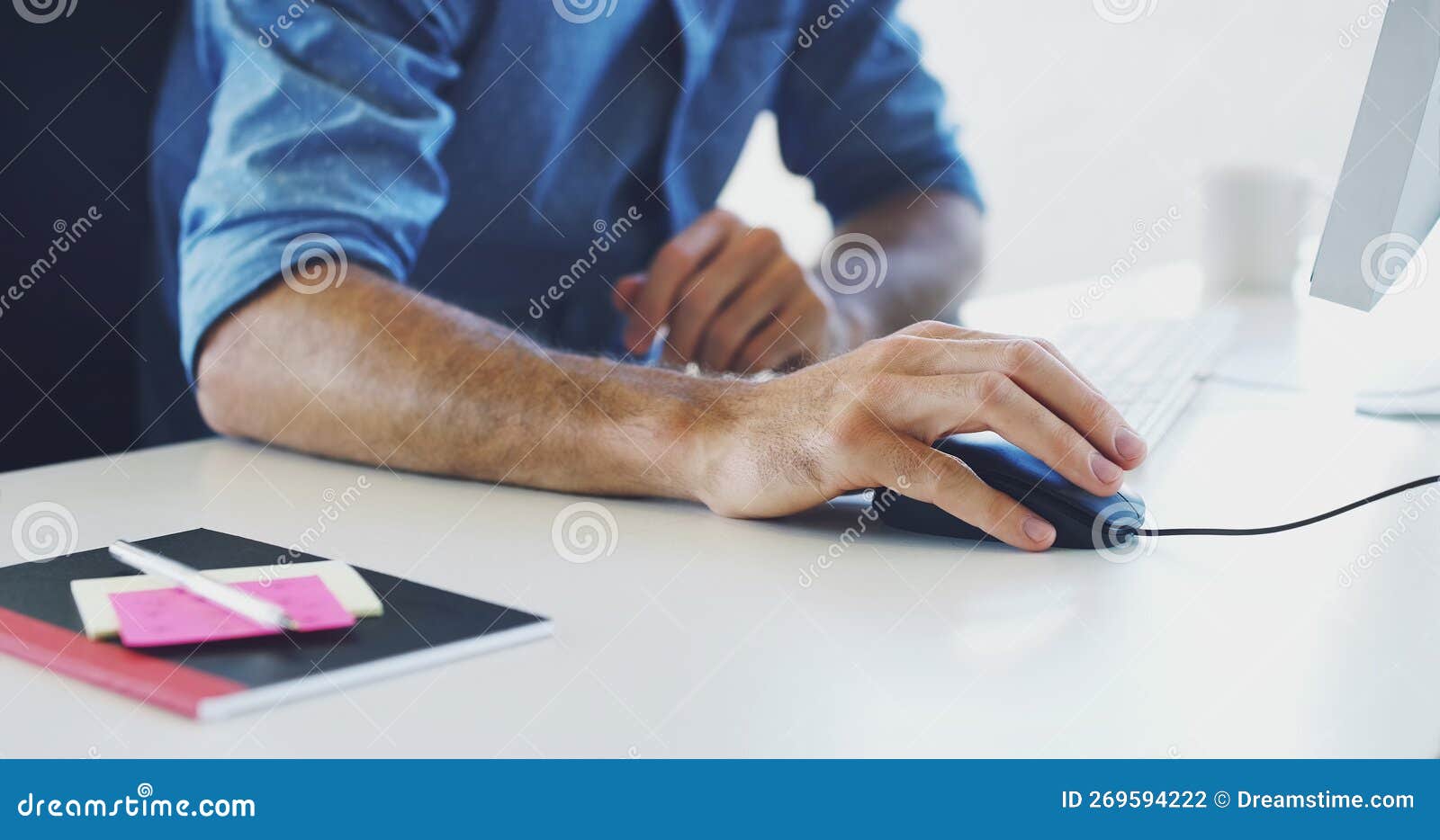 Search Computer Or Developer Man Hands For Cybersecurity App Coding Or Data Analysis In Office