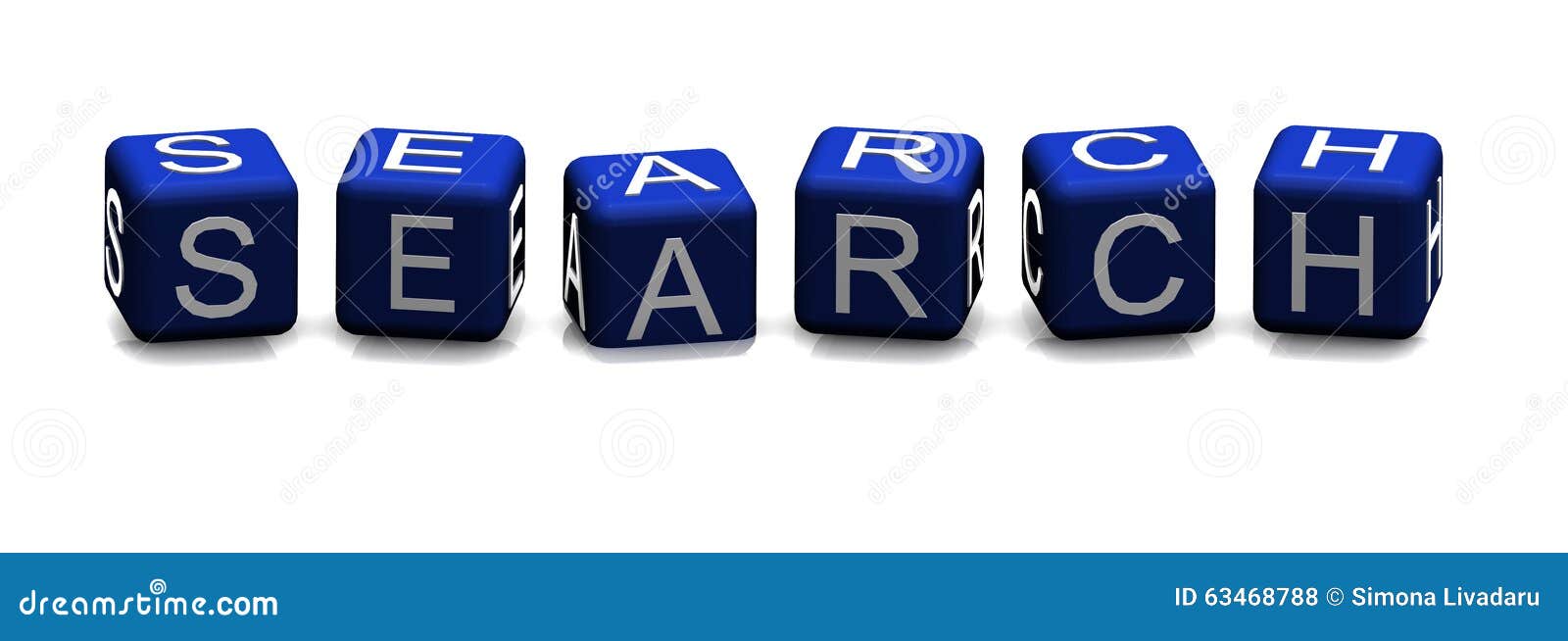 Search Cube Text on White Background Stock Illustration - Illustration ...