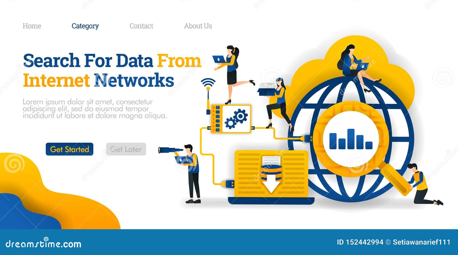 Search for Data from Internet Network. Analyze Data Search Results To ...