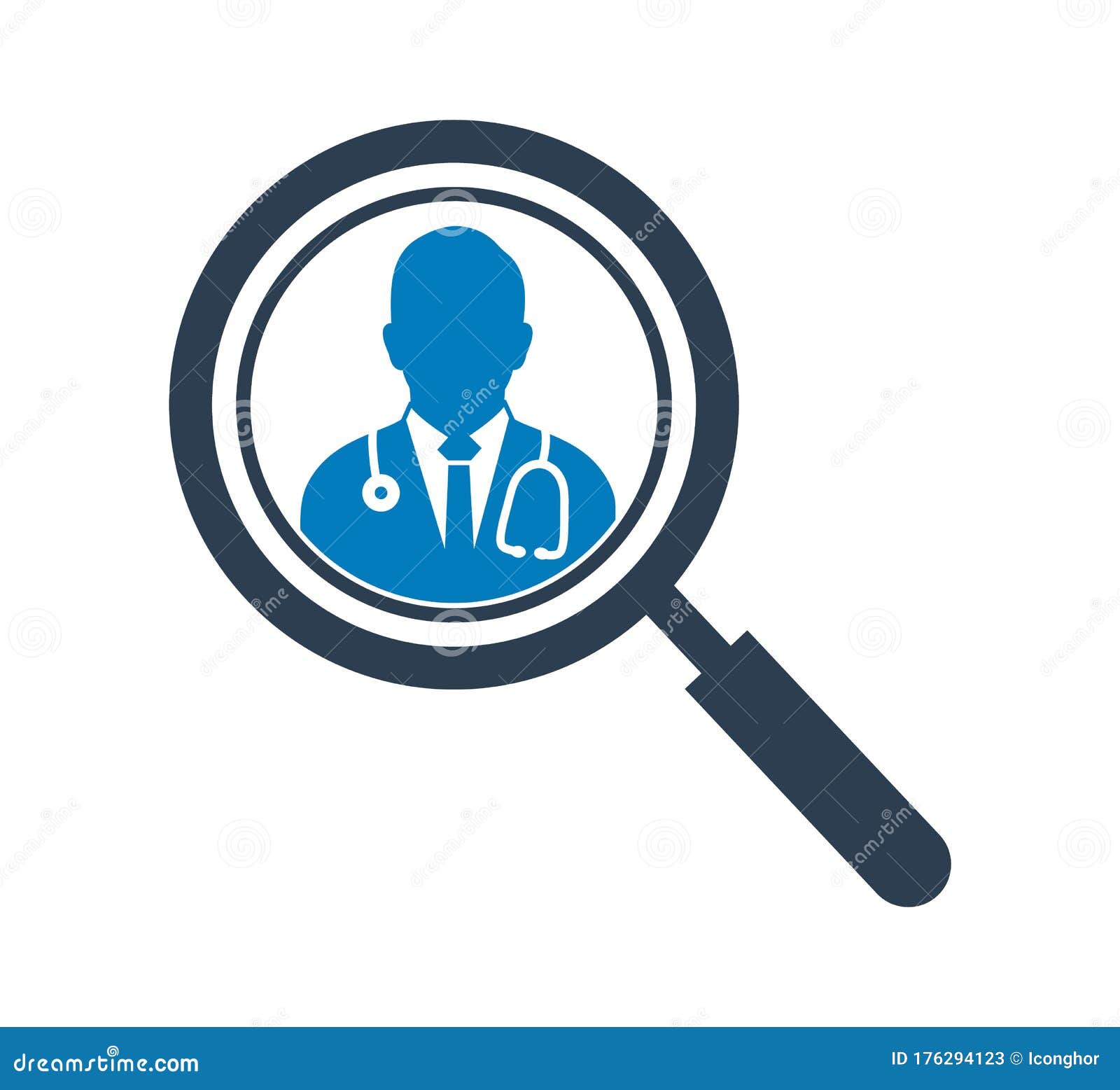 Search Doctor Icon. stock vector. Illustration of magnifying - 176294123