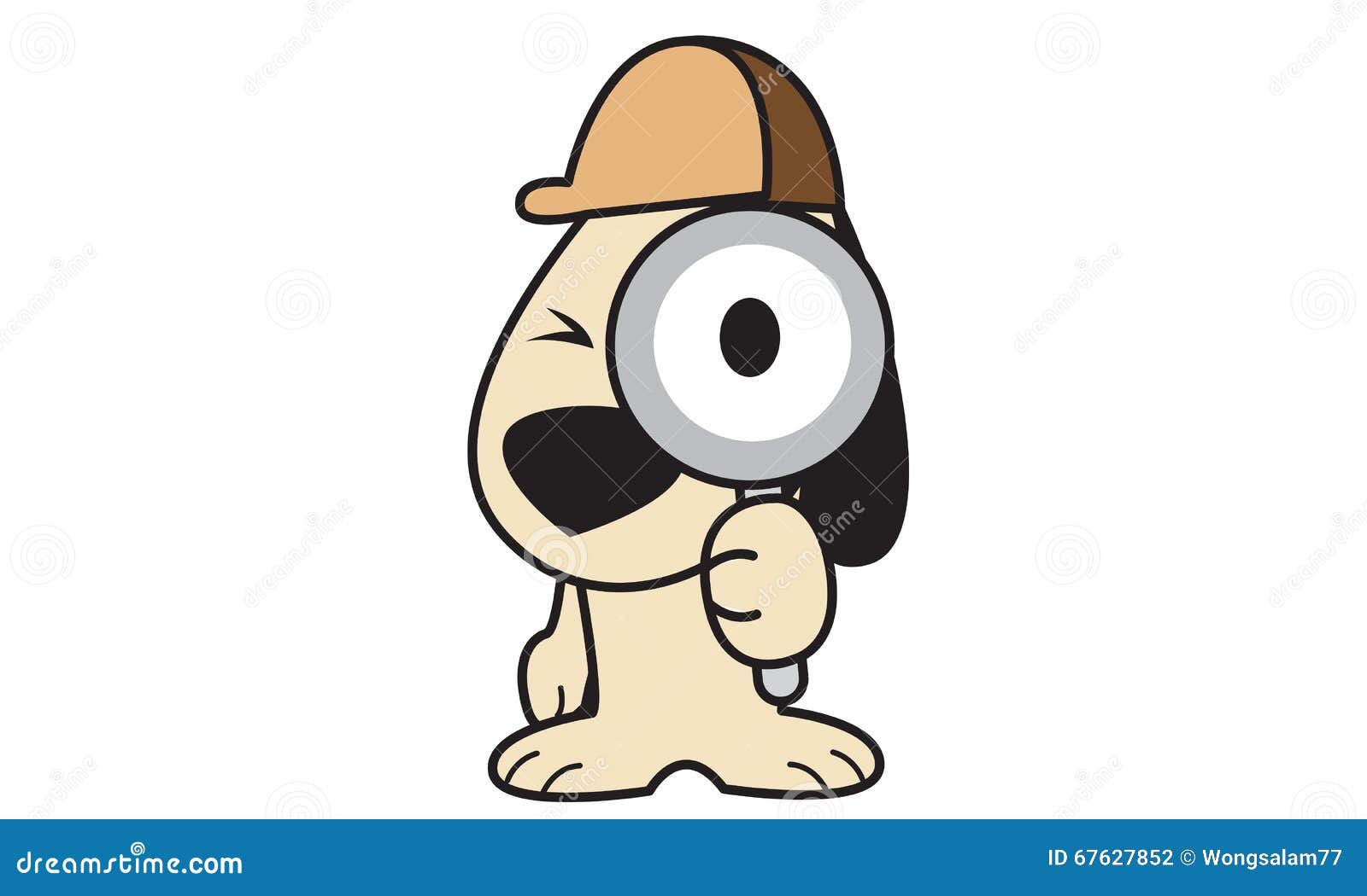 Search Dog stock vector. Illustration of magnifier, cute - 67627852