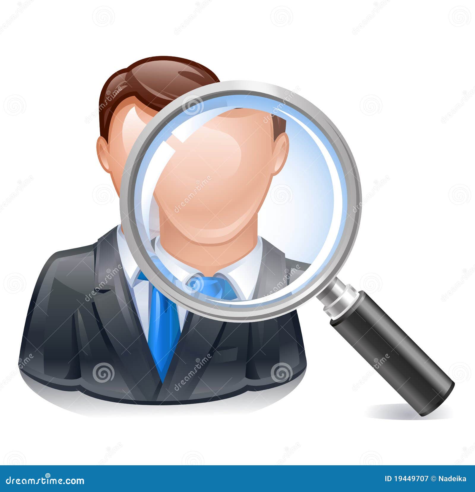 Search employee icon stock vector. Illustration of person - 19449707