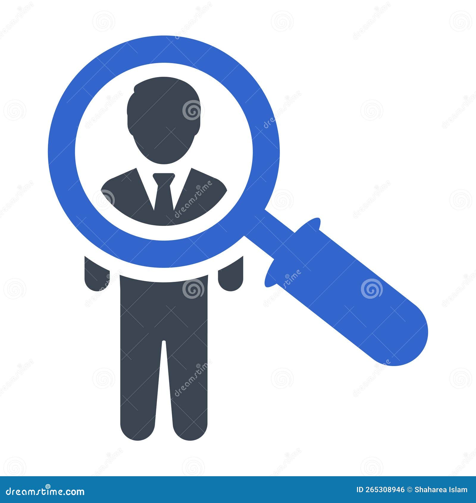 Search employee icon stock vector. Illustration of recruitment - 265308946